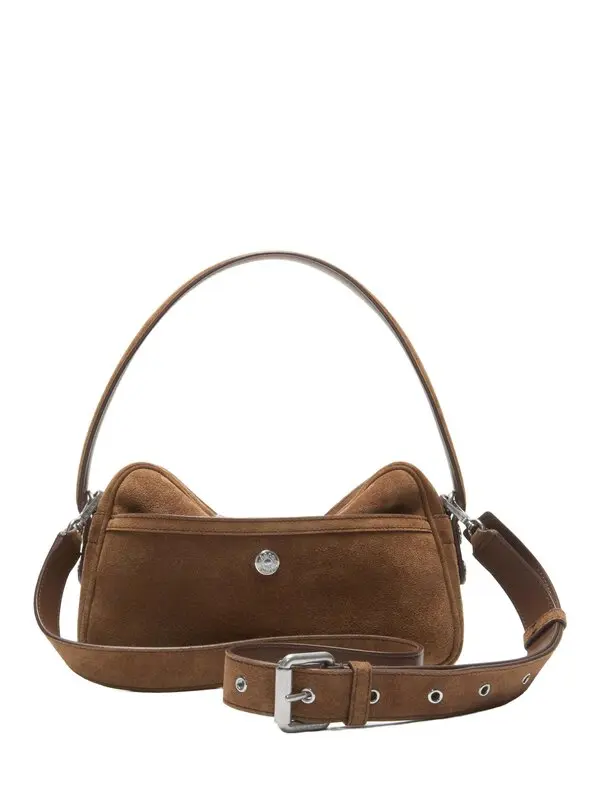 Acne Studios Camero Party Suede Bag - Cognac Brown