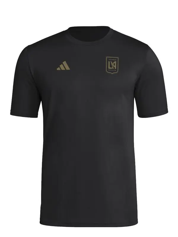 Adidas Los Angeles Fc Short Sleeve Pregame T-shirt - Black / Mls-lgf-ldh