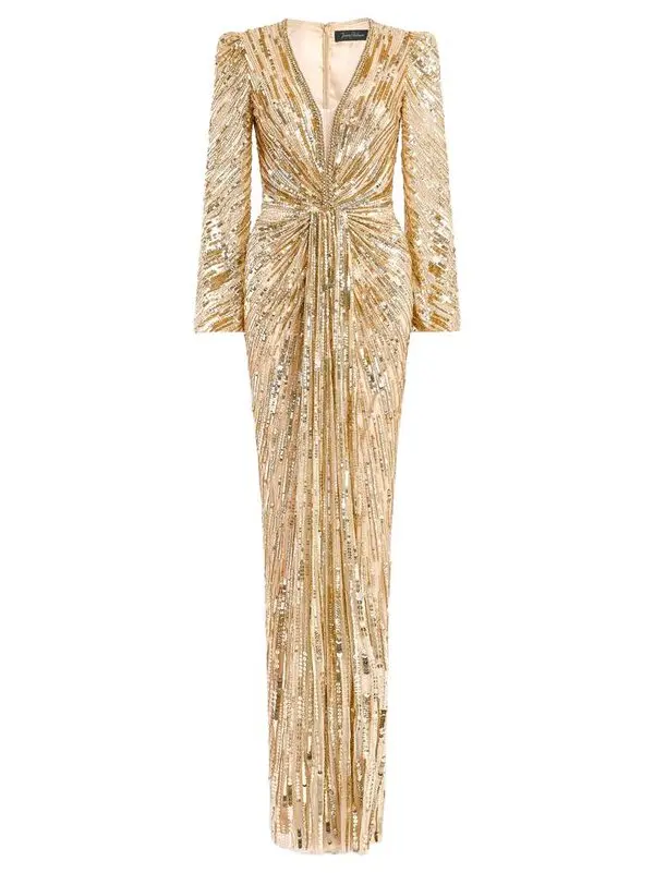 Jenny Packham Darcy Sequin-embellished Gown - Illusion