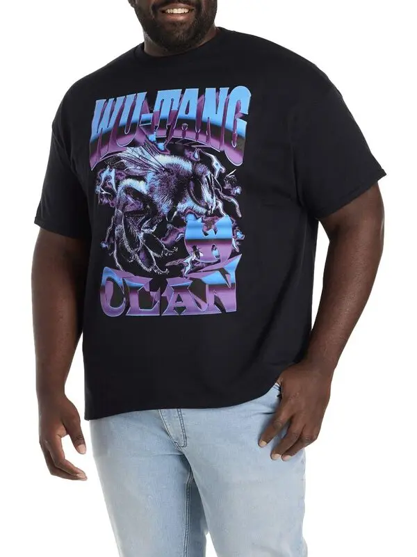 TRUE NATION BY DXL Big & Tall Wu Tang Clan Graphic Tee - Black