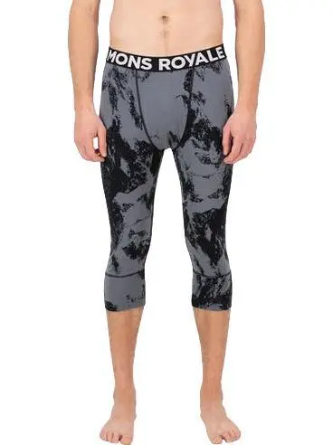 MONS ROYALE Cascade 3/4 Legging - Mtn Pixel Grey