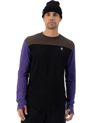 MONS ROYALE Yotei Tech Long-sleeve Top - Violet/cedar/black