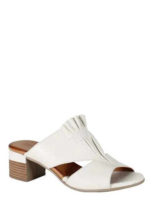 DIBA TRUE Potter Ee Leather Slip-on Mule Heel - Marshmallow