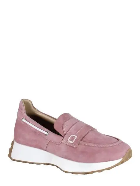 DIBA TRUE Kiss Met Suede Platform Loafer - Blush