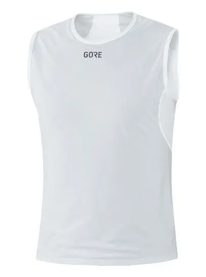 GOREWEAR Windstopper Base Layer Sleeveless Shirt - Light Grey/white
