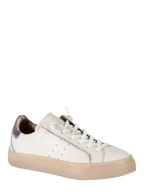DIBA TRUE Shore Front Leather Sneakers - Off White/lilac