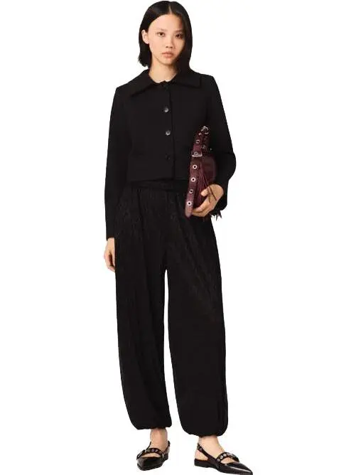 Maje Metallic Harem Trousers - Black