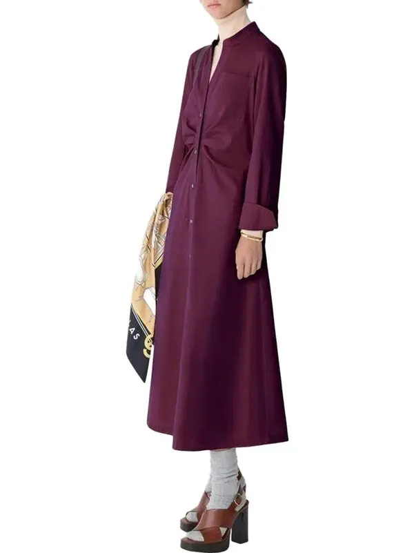 CALLAS MILANO Genny Fit & Flare Shirt Dress - Violet