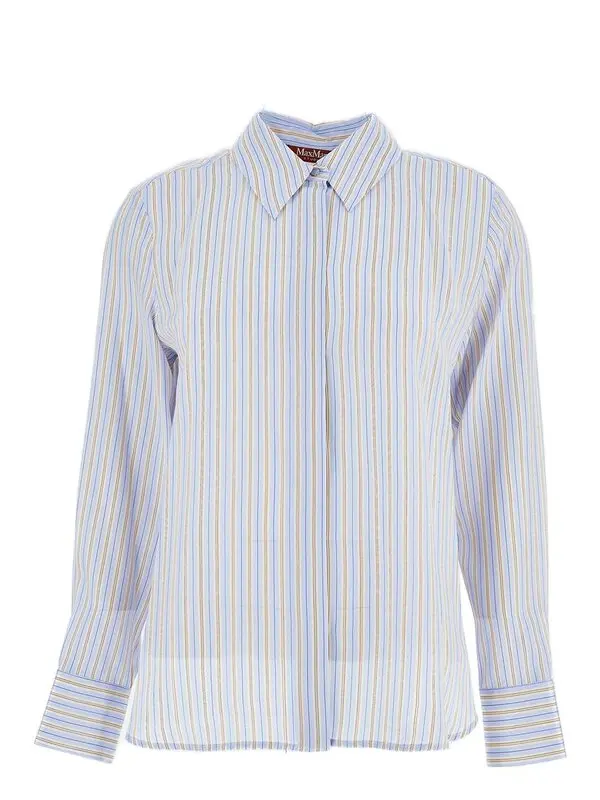 Max Mara Silk Striped Shirt - Multicolor