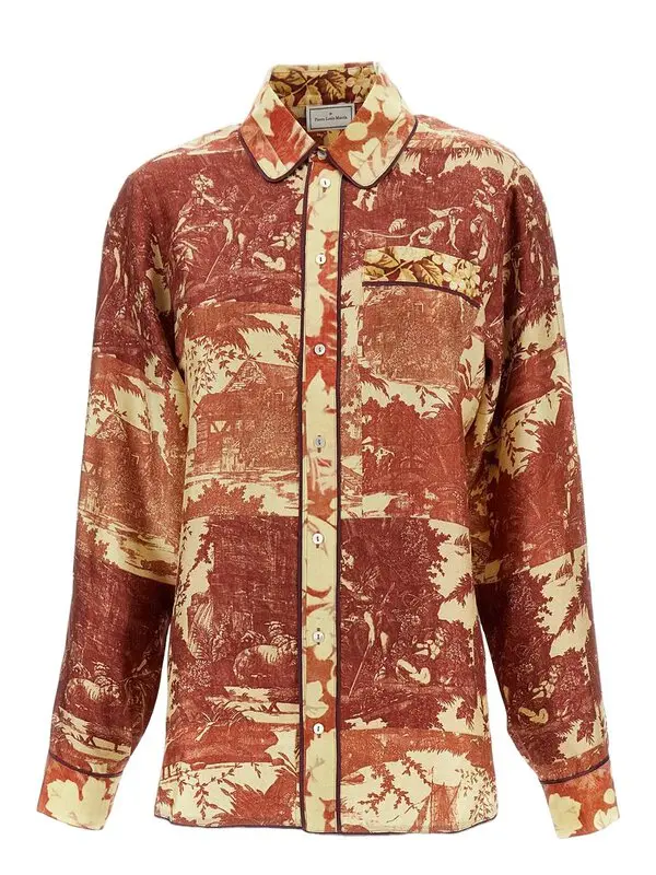 PIERRE-LOUIS MASCIA Printed Silk Shirt - Multicolor