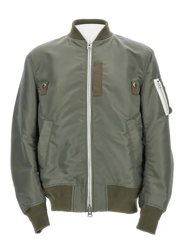 Sacai Nylon Bomber Jacket - Green