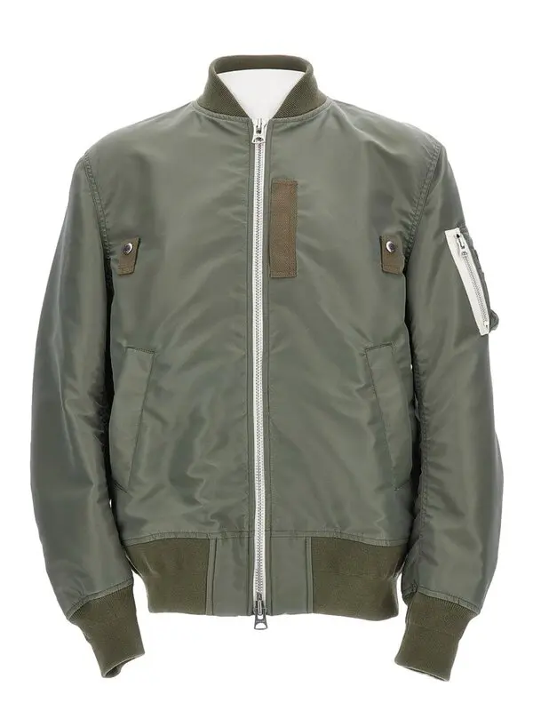 Sacai Nylon Bomber Jacket - Verde