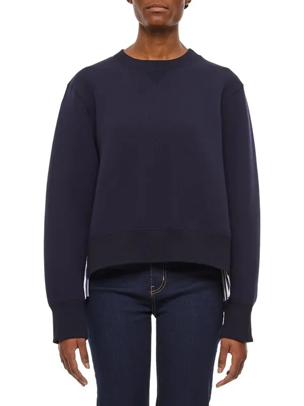 Sacai Pullover With Pleated Back - Blue