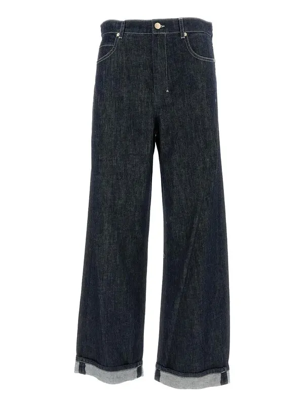 Max Mara Jeans With Cuff - Blue