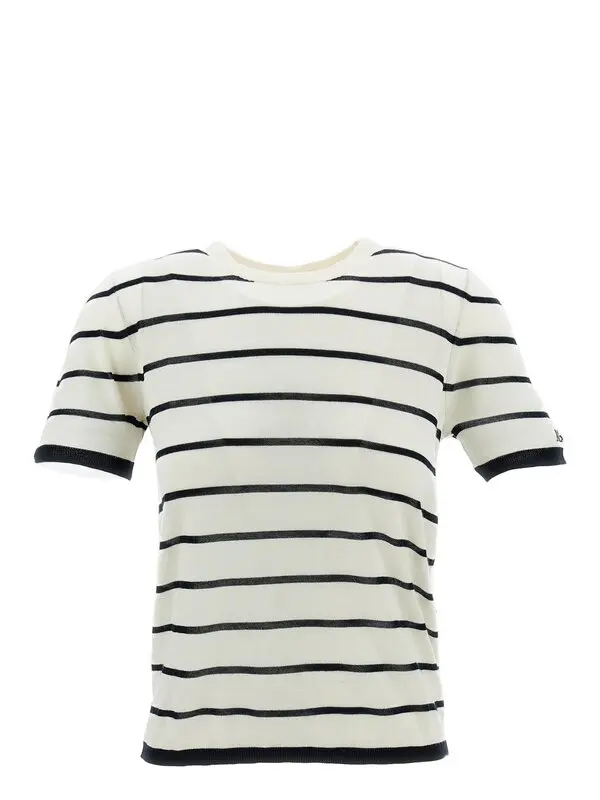 Max Mara Short Sleeve Cashmere Sweater - Multicolor