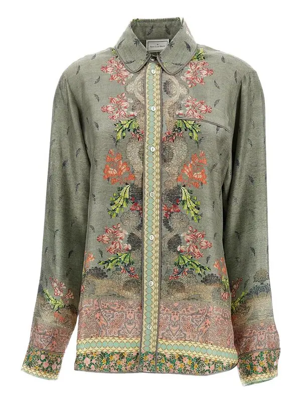 PIERRE-LOUIS MASCIA Printed Silk Shirt - Multicolor