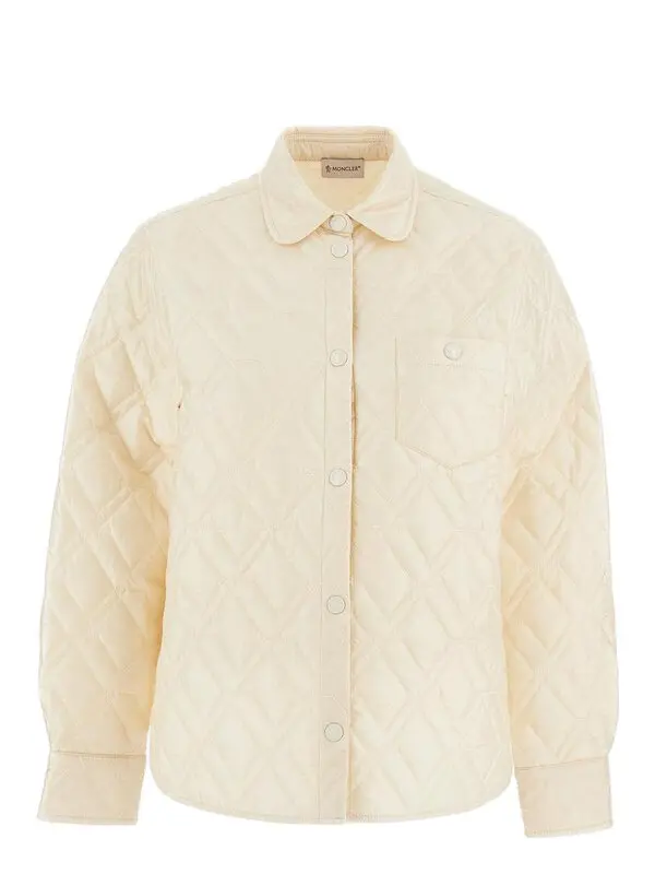 Moncler Quilted Shirt Jacket - White