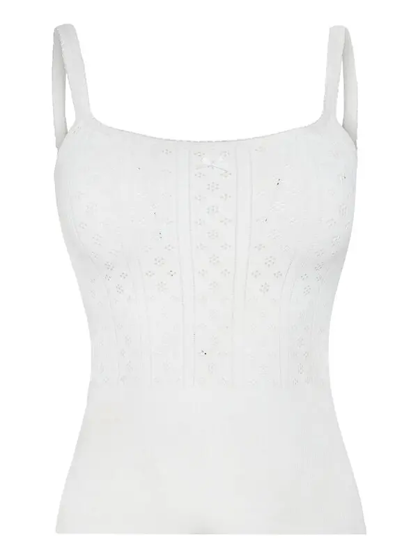 JW Anderson Pointelle Tank Top - White