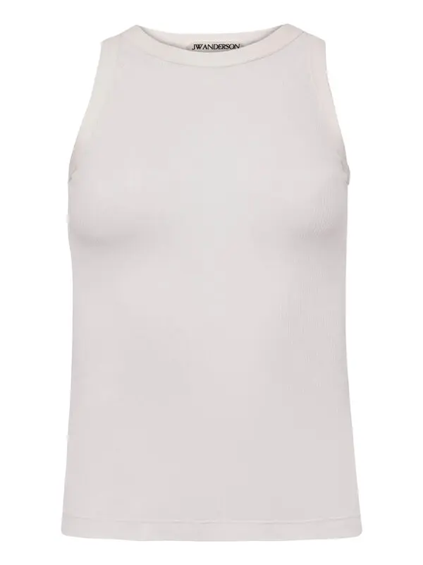 JW Anderson Ribbed Jersey Tank Top - White