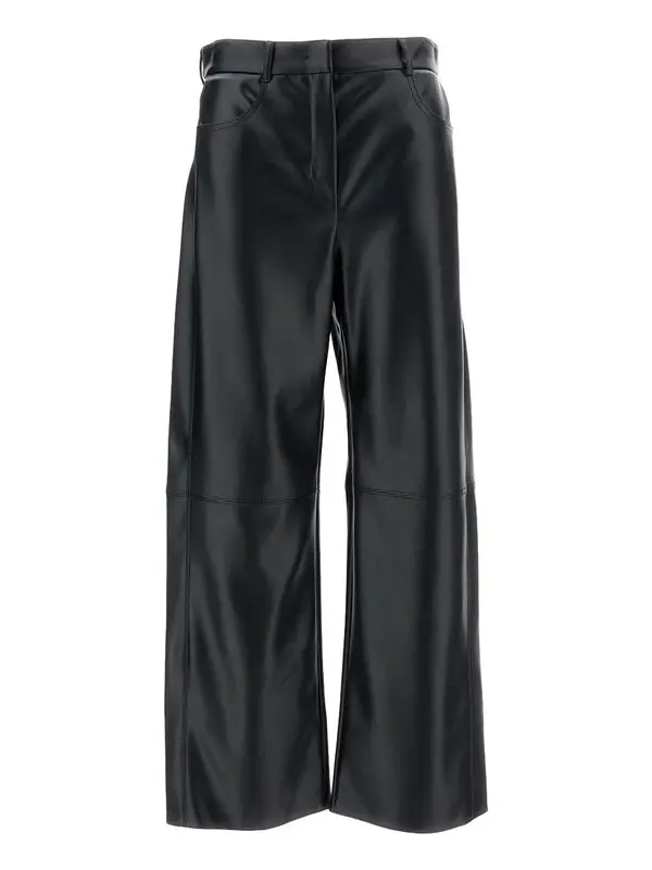 Max Mara Eco-leather Trousers - Black