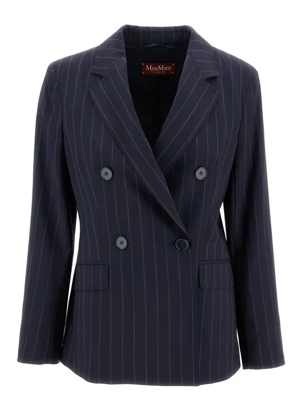 Max Mara Onagro Pinstripe Blazer - Blue