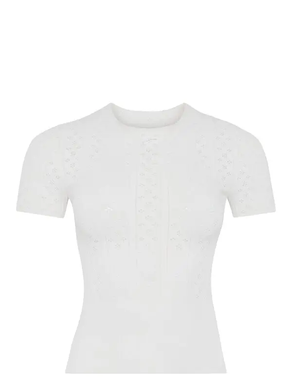 JW Anderson Pointelle Knit T-shirt - White