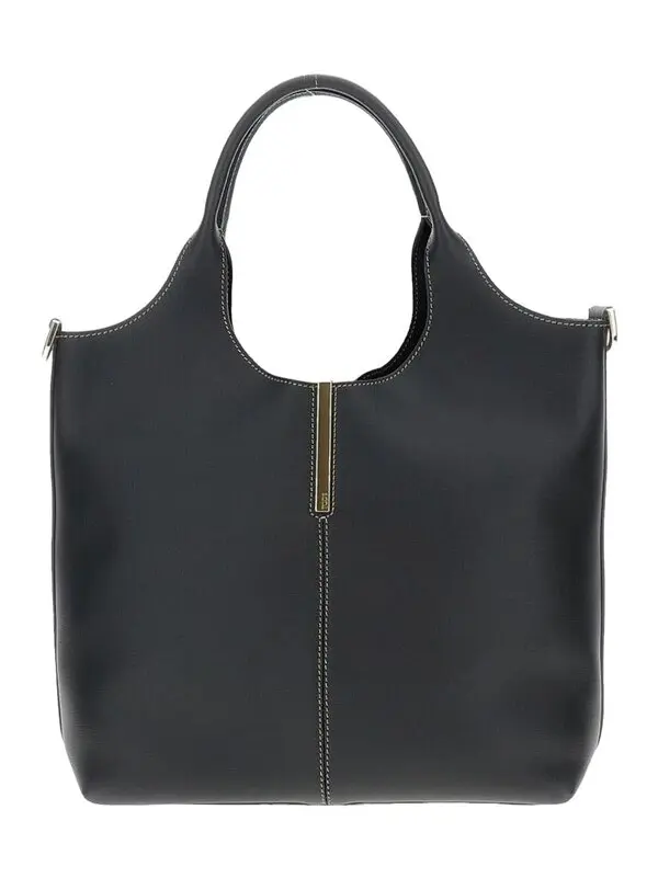 TOD'S Leather Top Handle Bag - Black