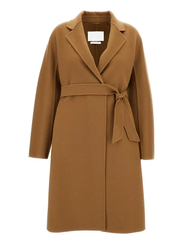 Max Mara Maple Draped Coat - Brown