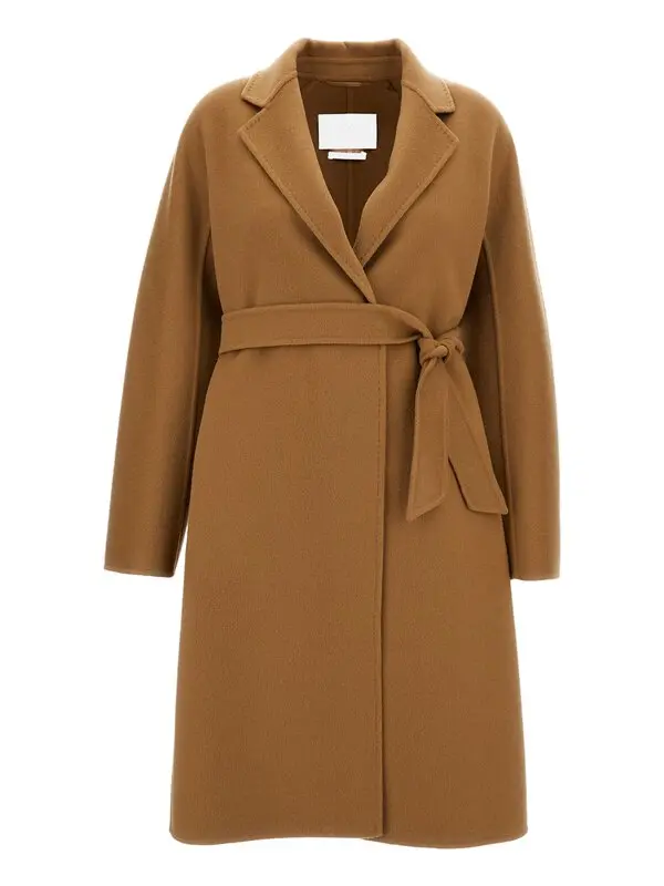 Max Mara Maple Draped Coat - Marrone