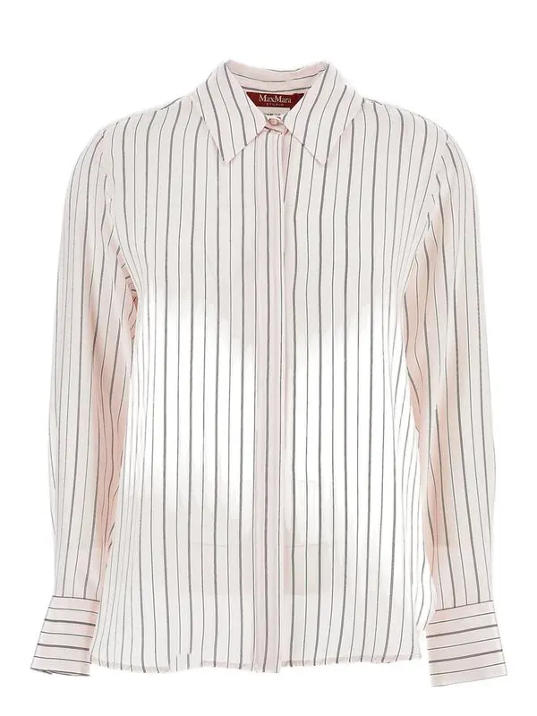 Max Mara Striped Silk Shirt - Multicolor