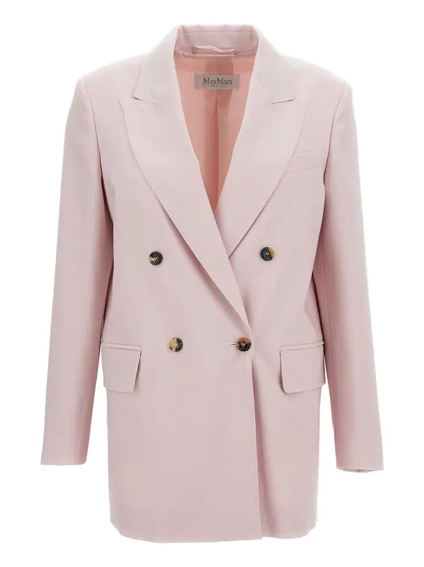 Max Mara Double-breasted Jacket Ombrosa - Rosa