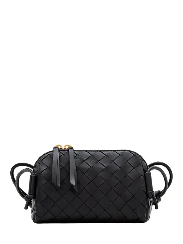 Bottega Veneta Nappa Leather Concert Clutch - Black