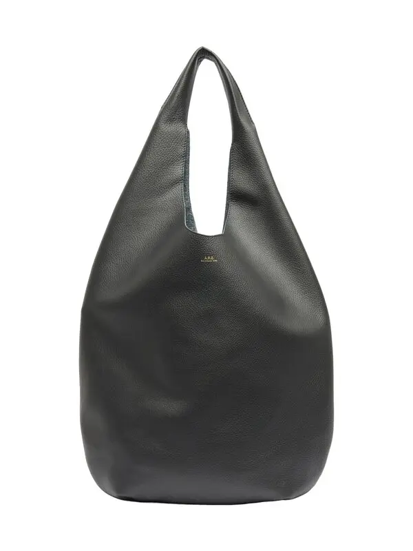 A.p.c. Le Neige Leather Shoulder Tote - Black