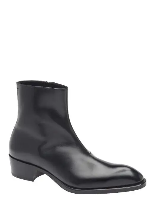 TOM FORD Vincent Leather Ankle Boots - Black