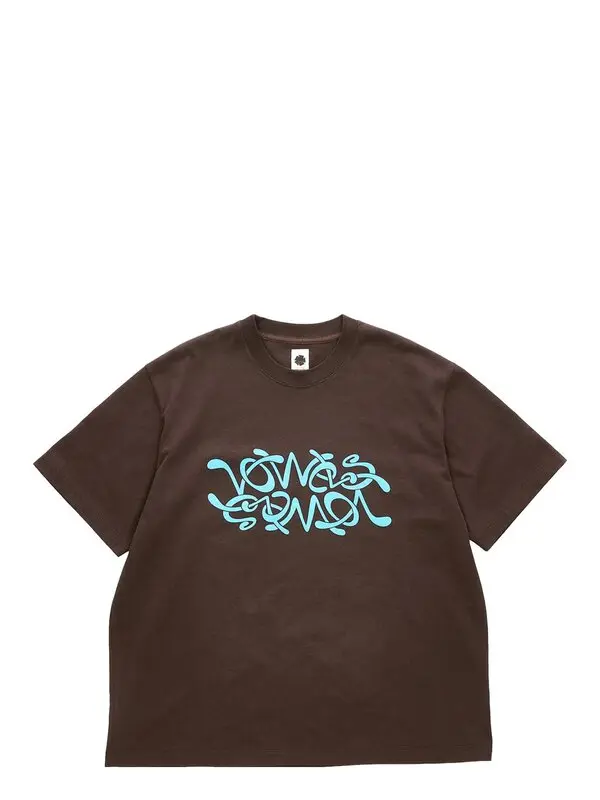 VOWELS Double Scribble Tee - Brown