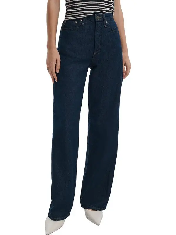 Rag & Bone Featherweight Logan Mid-rise Wide-leg Jeans - Dusk Rinse