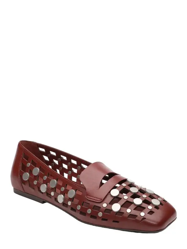 Ash Bali Studded Cutout Loafer - Marsala