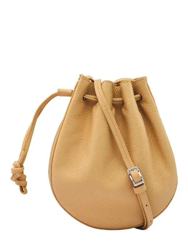 BEHNO Mini Ina North/south Drawcord Crossbody Bag - Bisque