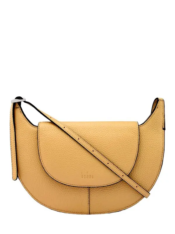 BEHNO Nadia Leather Crossbody Bag - Bisque