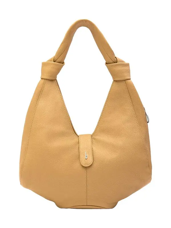 BEHNO Nelli Pebble Leather Hobo Bag - Bisque