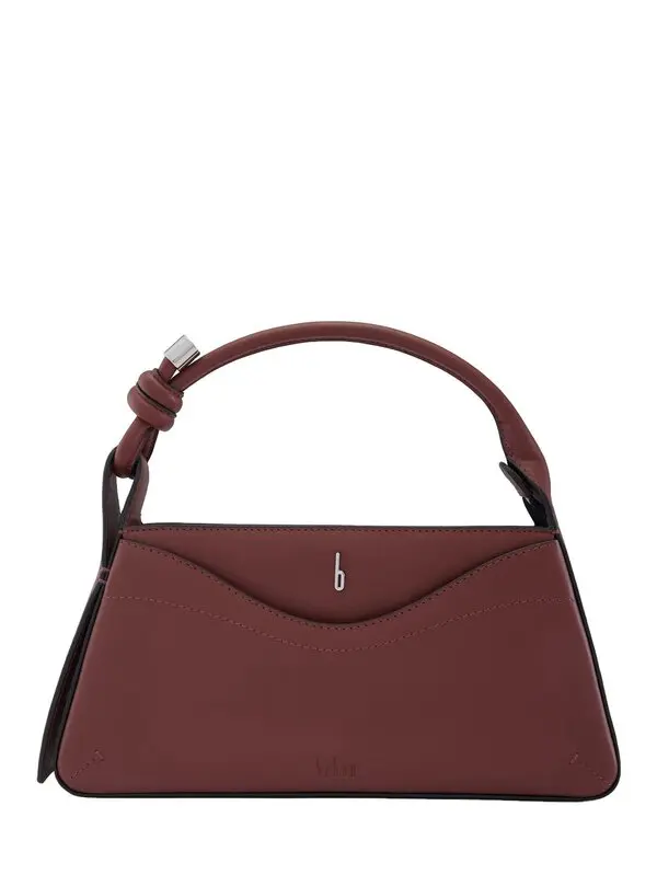 BEHNO Melina Leather Satchel - Brick