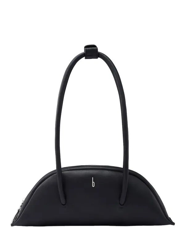 BEHNO Mini Laverne Leather Bowler Bag - Black