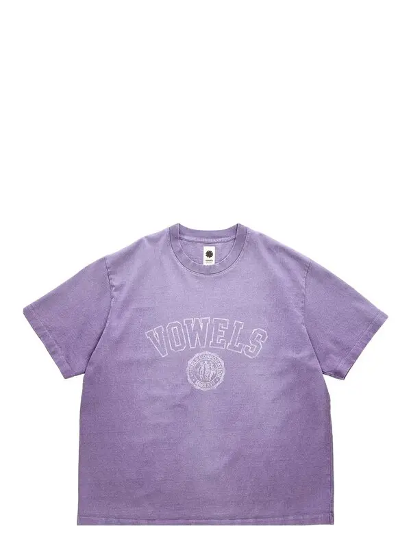 VOWELS Faded Collegiate Tee - Lavender