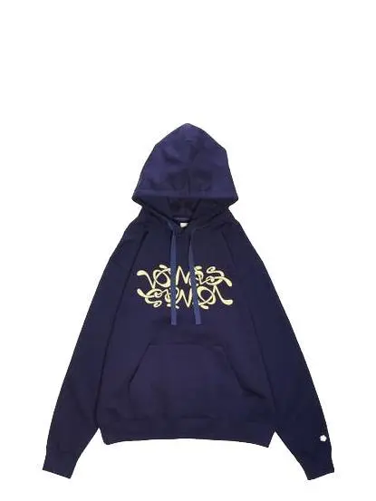 VOWELS Double Scribble Hoodie - Navy