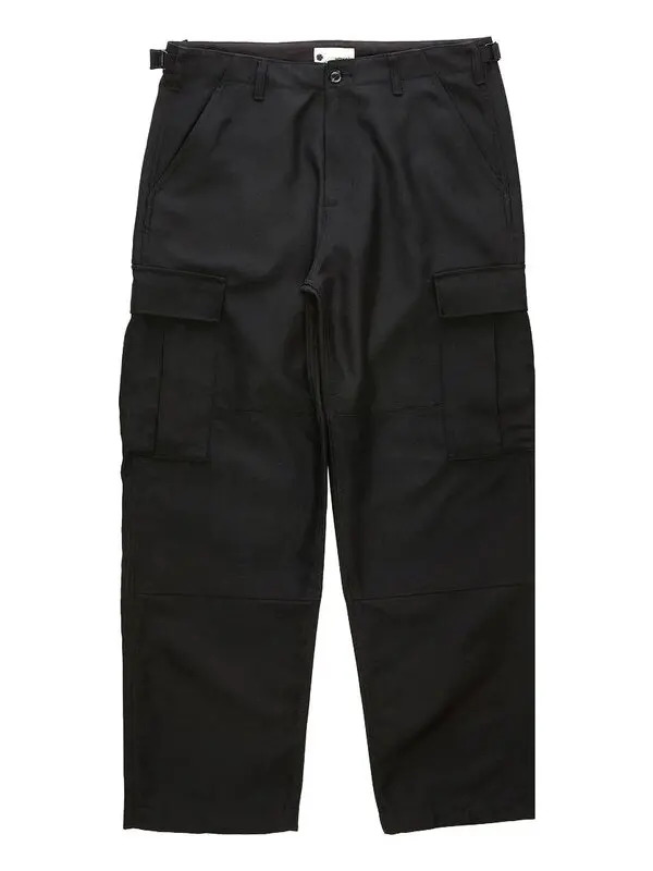 VOWELS Wool Blend Cargo Pants - Black