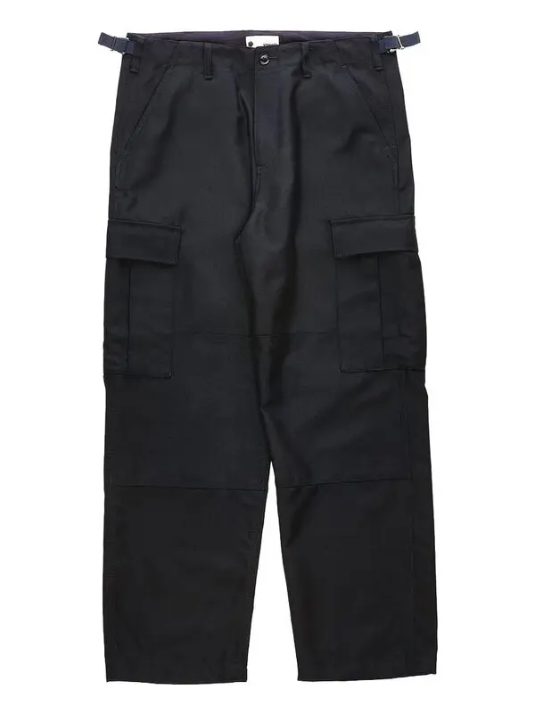 VOWELS Wool Blend Cargo Pants - Navy