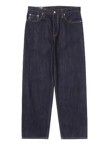 VOWELS Baggy Selvedge Denim Jeans - Indigo