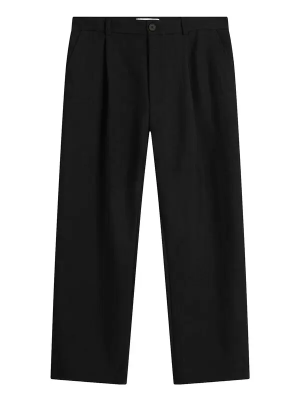 Studio Nicholson Tuck Tapered Leg Trouser - Black