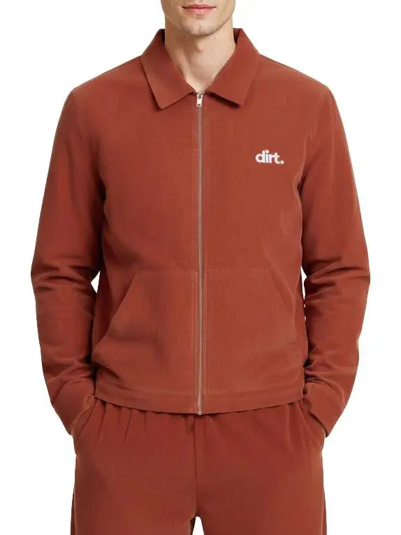 D.RT Zip-up Corduroy Jacket - Terracotta