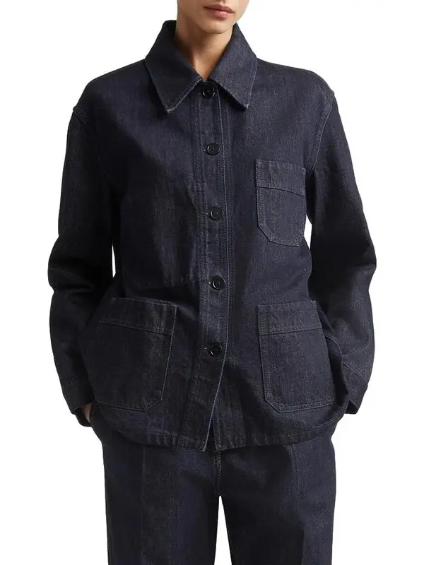 JIL SANDER Workwear Denim Chore Jacket - Magnet